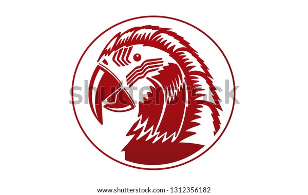 Red Parrot Logo Stock Vector (Royalty Free) 1312356182 | Shutterstock