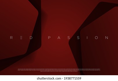 Red Passion Abstract Geometric Background Design Stock Vector (Royalty ...