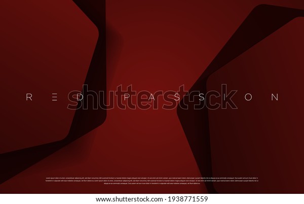 Red Passion Abstract Geometric Background Design Stock Vector (Royalty ...