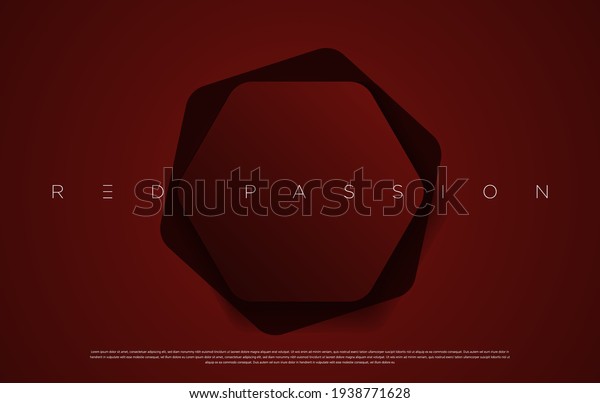 Red Passion Abstract Geometric Background Design Stock Vector (Royalty ...