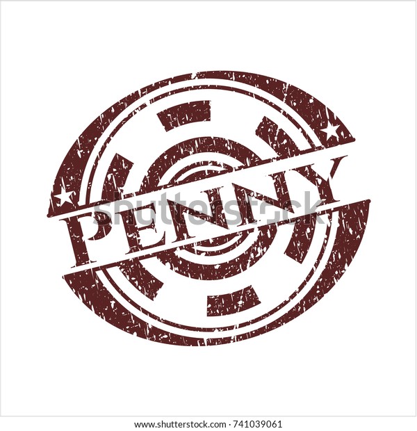 Red Penny Rubber Texture Stock Vector (Royalty Free) 741039061 ...