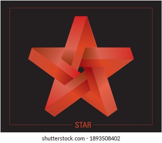 Red Pentagon Star Vector Illustration Stock Vector (Royalty Free ...