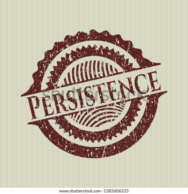 Red Persistence Rubber Stamp Grunge Texture Stock Vector (Royalty Free ...