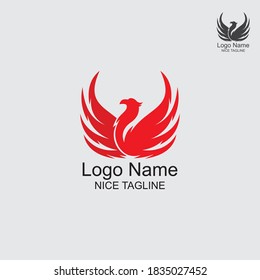 Stylized Graphic Phoenix Bird Resurrecting Flame Stock Vector (Royalty ...