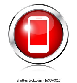Red Phone Icon Stock Vector (Royalty Free) 163390010 | Shutterstock