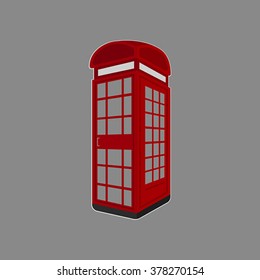 Red Telephone Box Icon Cartoon Style Stock Vector (Royalty Free) 477397870