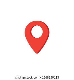 Red Pin Icon Design Stock Vector (Royalty Free) 1368159113