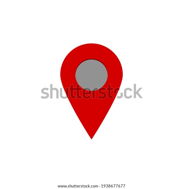 Red Pin Point Location Icon Isolated Stock Vector (Royalty Free ...