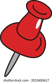 Red Pin Point Vector Illustration Stock Vector (Royalty Free ...