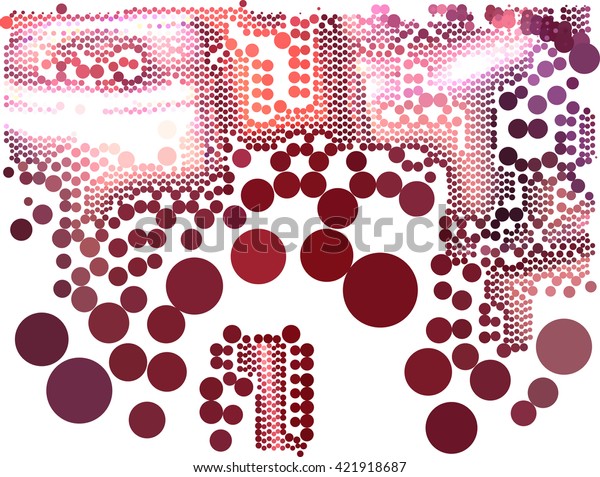 Red Pink Dot On White Beautiful Stock Vector (Royalty Free) 421918687 ...