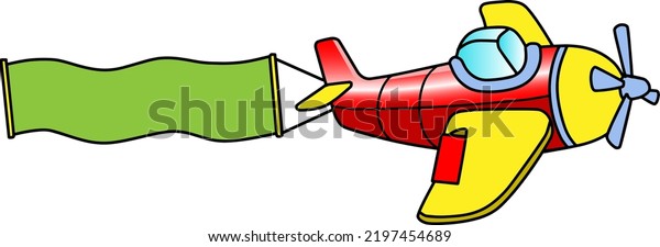 Red Plane Vector Illustration Isolated On Stock Vector (Royalty Free ...