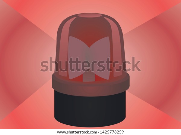 Red Police Light Vector Illustration Stock Vector (Royalty Free ...