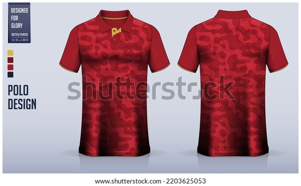 Red Polo Shirt Mockup Template Design Stock Vector (Royalty Free ...