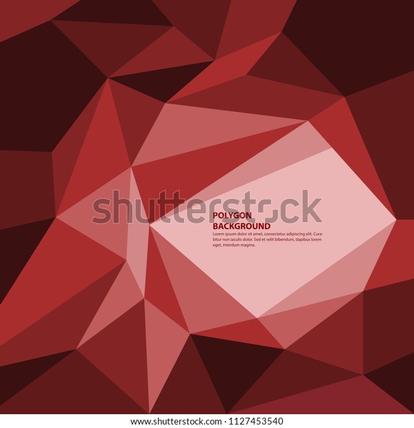 Red Polygon Background Vector Illustration Stock Vector (Royalty Free ...