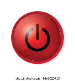 Red Power Button Standby Symbol Stock Vector (Royalty Free) 1466020913 ...