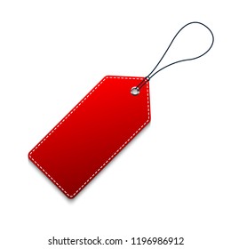 Red Price Tag Vector Illustration Realistic Stock Vector (Royalty Free ...