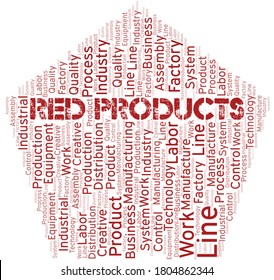Red Products Word Cloud Create Text Stock Vector (Royalty Free ...