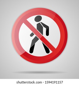 Red Prohibition Stop Sign Red Circle Stock Vector (Royalty Free ...