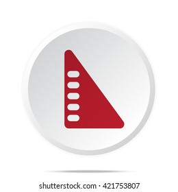 Red Protractor Icon On White Web Stock Vector (Royalty Free) 421753807 ...