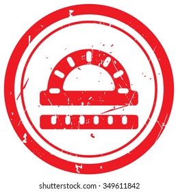 Red Protractor Ruler Rubber Stamp Stock Vector (Royalty Free) 349611842 ...