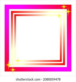 Red Purple Square Frame Light Effect Stock Vector (Royalty Free ...