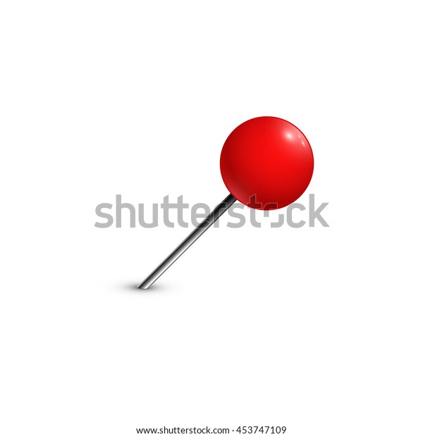 Red Pushpin Navigation Symbol Isolated On 库存矢量图（免版税）453747109 ...