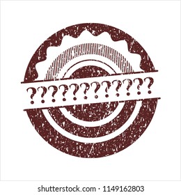 Red Question Mark Distress Grunge Seal Stock Vector (Royalty Free ...