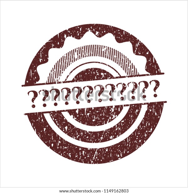 Red Question Mark Distress Grunge Seal Stock Vector (Royalty Free ...