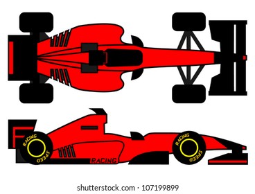 Vector Drawing Racing Car: vector de stock (libre de regalías) 83101240 ...