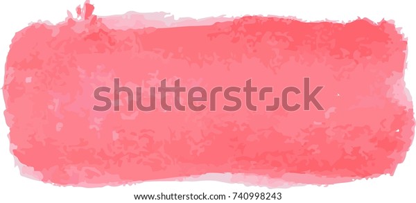 Red Rectangle Brush Stroke Watercolor Vector Stock Vector (Royalty Free ...