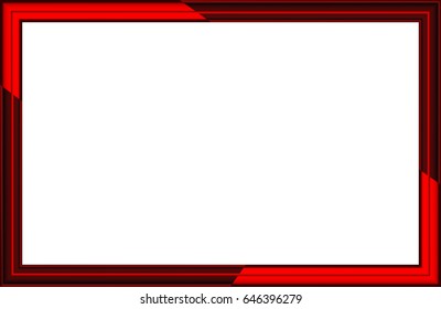 Red Rectangle On White Background Stock Vector (Royalty Free) 646396279 ...