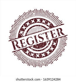 Red Register Rubber Grunge Texture Seal Stock Vector (Royalty Free ...