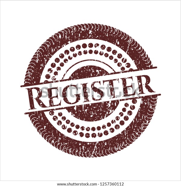 Red Register Rubber Seal Texture Stock Vector (Royalty Free) 1257360112 ...