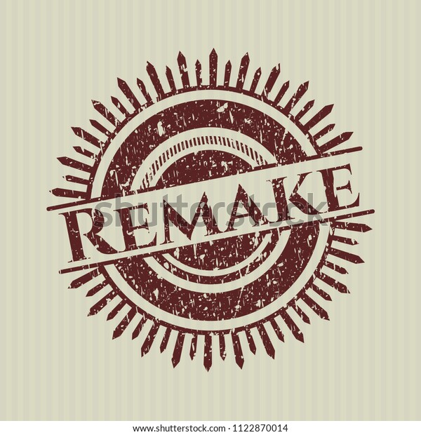 Red Remake Rubber Seal Grunge Texture Stock Vector (Royalty Free ...