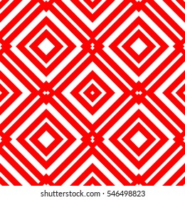 Red Repeated Stylized Rhombuses Lines On: vector de stock (libre de ...