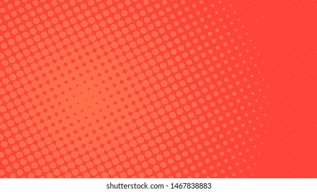 Red Retro Pop Art Background Halftone Stock Vector (Royalty Free ...