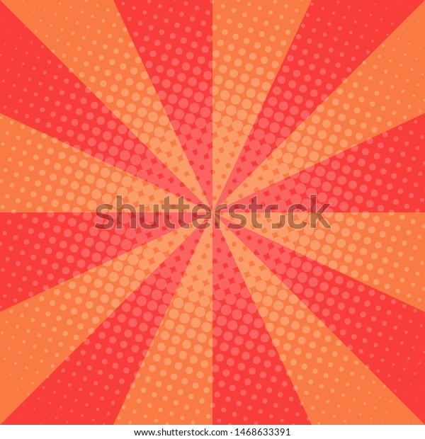 Red Retro Pop Art Background Halftone Stock Vector (Royalty Free ...