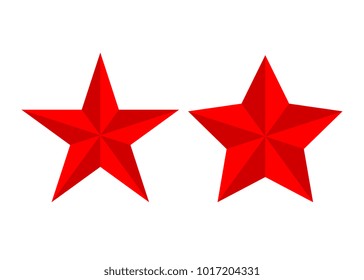 Red Review Rating Stars Vector Set Stock Vector (Royalty Free) 1017204331