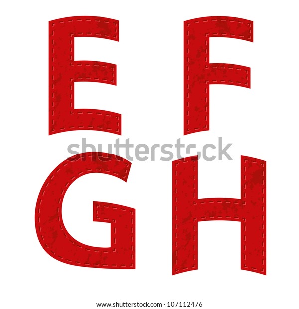 Red Ribbon Alphabet Part Two E Stock Vector (Royalty Free) 107112476 ...
