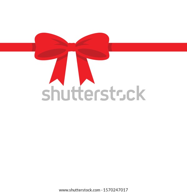Red Ribbon Cartoon Vector Icon Decoration Stock Vector (Royalty Free ...
