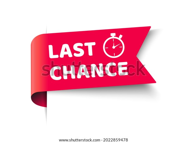 Red Ribbon Clock Last Chance Seal: เวกเตอร์สต็อก (ปลอดค่าลิขสิทธิ์ ...