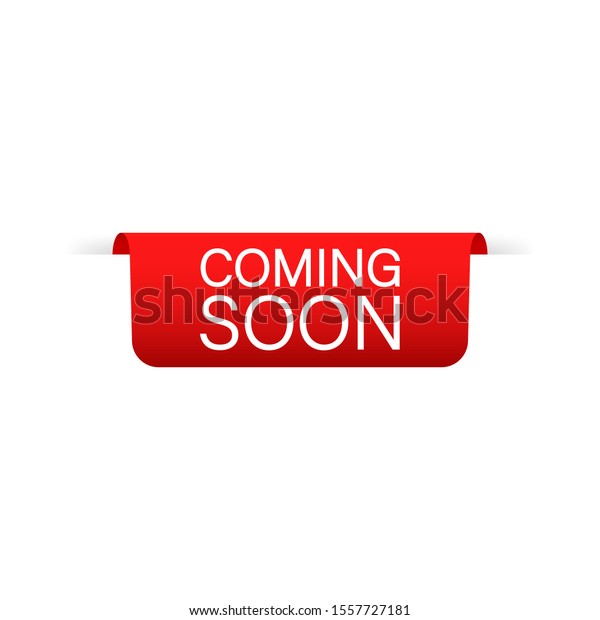 Red Ribbon Coming Soon Promotion Banner Stock Vector (Royalty Free ...