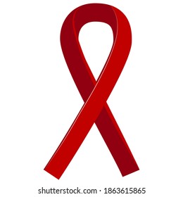 Red Ribbon Loop Awareness Movement Symbol Stock Vector (Royalty Free ...