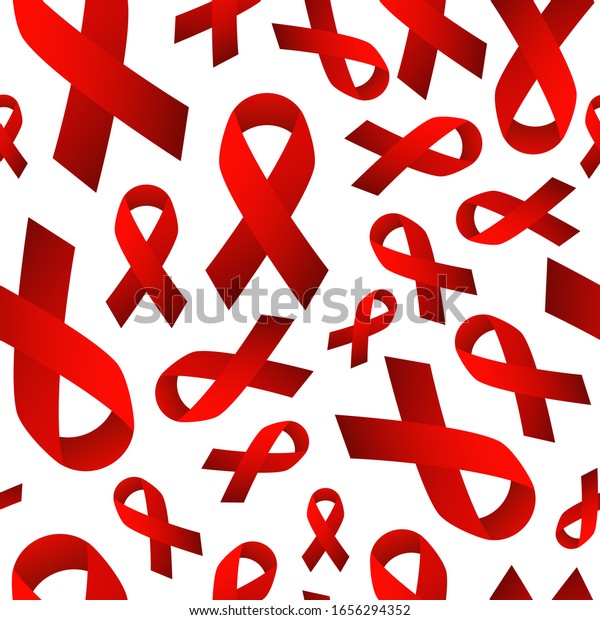 Red Ribbon Seamless Pattern National Women Stock Vector (Royalty Free ...