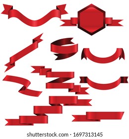 Red Ribbon Patterns Stock Vector (Royalty Free) 145333366 | Shutterstock