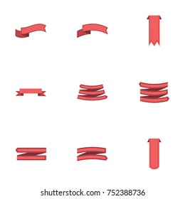 Red Ribbon Vector Collection Set Stock Vector (Royalty Free) 752388697 ...