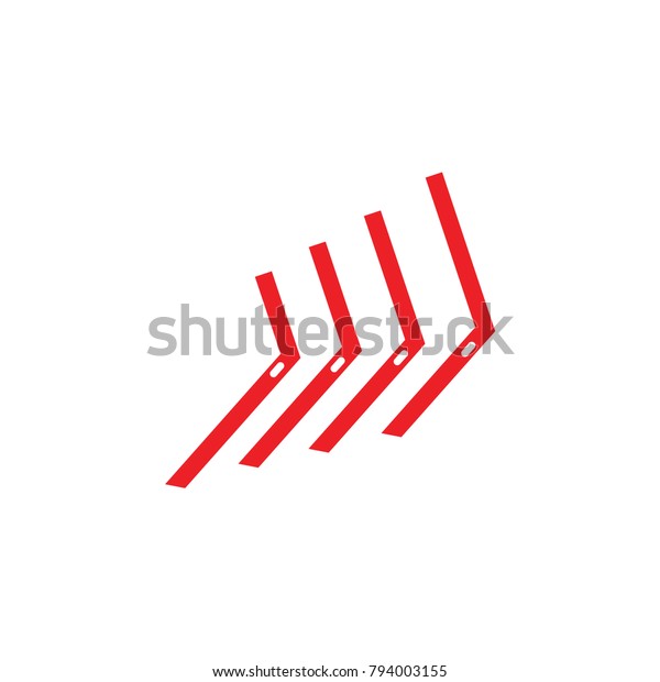 Red Right Arrows Symbol Logo Vector: vector de stock (libre de regalías ...