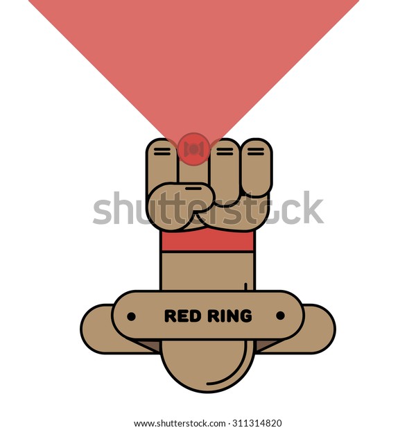 Red Ring On Finger Stock Vector (Royalty Free) 311314820 | Shutterstock