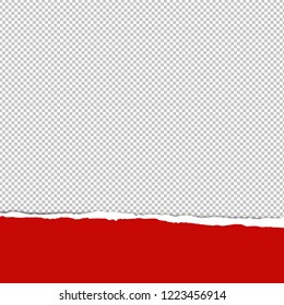 Red Ripped Paper Transparent Background Gradient Stock Vector (Royalty ...