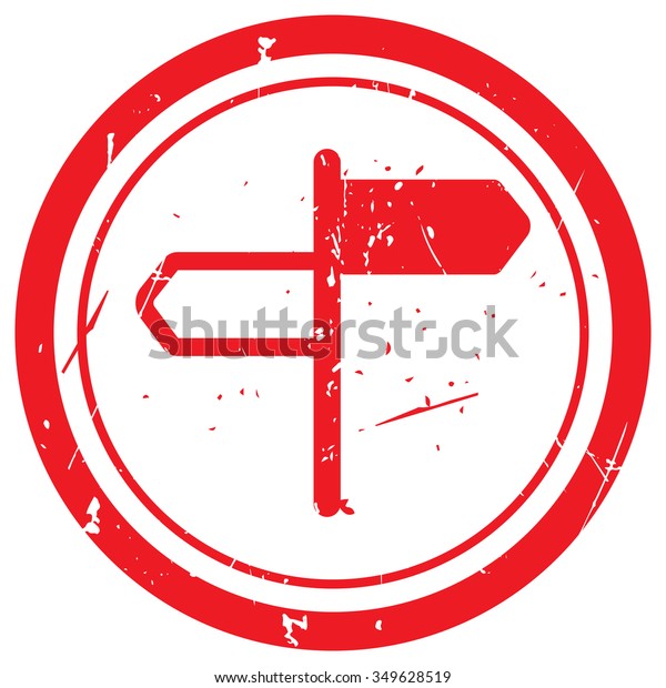 Red Road Signs Rubber Stamp Stock Vector (Royalty Free) 349628519 ...